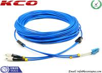 China Single Mode  LC to FC Fiber Optic Patch Cord Duplex Armored Low Insertion Loss for sale