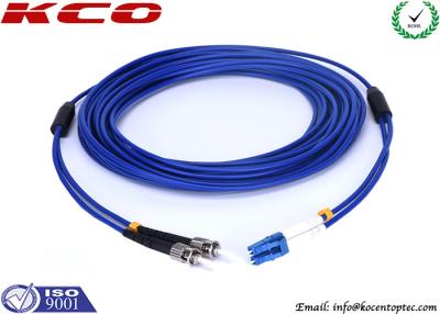 China Anti Rodent Armored Fiber Optic Patch Cord Single Mode , ST To LC Armored Fiber Patch Cable for sale