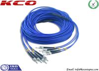 China 4 Cores Multi Fiber Armored Fiber Optic Patch Cord ST to ST Rodent Resistant for sale