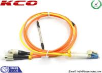 China Mode Condition Fiber Optic Patch Cord / FC to LC Multimode Duplex Fiber Optic Patch Cable for sale