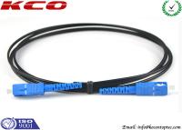 China SC / UPC  - SC / UPC Single Mode Simplex FTTH Fiber Optic Patch Cord Black LSZH PVC for sale