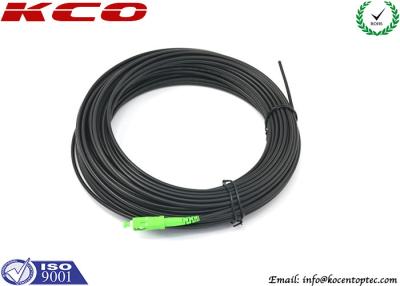 China FTTH Drop Fiber Optic Patch Cord SC/APC-SC/APC Single Mode Simplex Black Color LSZH Cable for sale