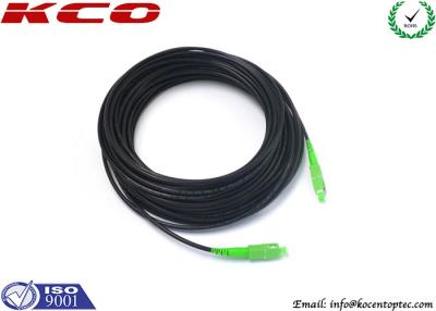 China Outdoor FTTH SC APC Fiber Optic Patch Cord With Black 3.5mm Diameter PE Sheath Cable for sale