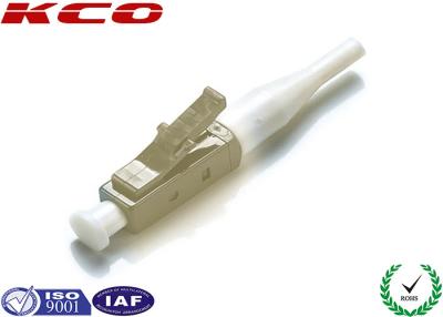 China Fiber Optic Cable LC Connector 0.9 mm Mutilmode / MM LC Connector Housing With Ceramic Ferrule for sale