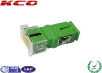China SC APC Fiber Optic Adapter Single Mode Simplex Green Color for sale