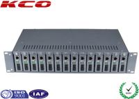 China Fiber Optic Media Converter Chassis 14slots 16 slots Rack Mount Patch Panel 2U Double Power for sale