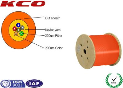 China 12 Core Distribution Loose Tube Fibre Optic Cable Indoor Single Fiber Armored for sale
