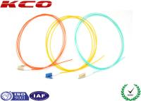 China Simplex Fanout LC OM3 OM4 Patch Cord 50 / 125 10G Fiber Optic Pigtails PVC Cover for sale