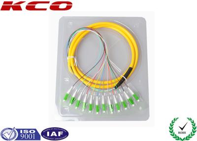 China LC APC Optical Fiber Single Pigtail Optical Fiber / Fanout LC Pigtail Fiber Optic Connectors for sale