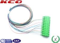 China SC Fiber Optic Pigtail UPC APC 12 Colors Bundle Cable 12pcs 1.5m for Patch Panel for sale