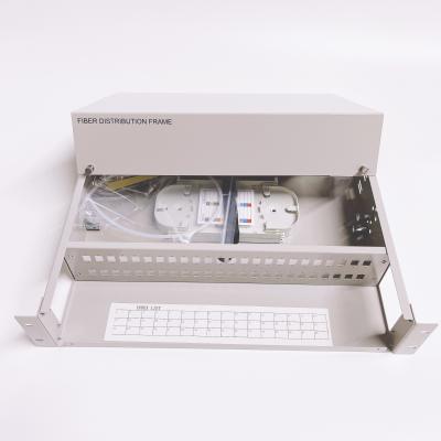 China 2U 48 Cores Fiber Optic Terminal Box with SC LC FC ST E2000 Connectors and Customizable Logo for sale