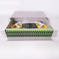 China 19 Inch Rack Mount Fiber Optic Patch Panel 2U 96 Cores SC Duplex Drawer Type Terminal Box for sale