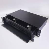 China 19 Inch Standard Rack Mountable Fiber Optic Patch Panel with Drawer Type and Max 192fo LC Quad Adapter for sale