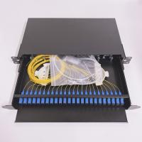 China 19 Inch Sliding Type Rack Mount Fiber Optic Patch Panel with SC LC FC ST Ports for sale