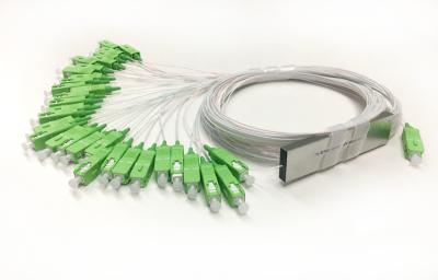 China Mini Steel Tube 1x32 PLC Optical Splitter with 0.9mm LSZH G.657A1 Fiber for FTTH Networks for sale