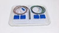 China Mini Tube 1x16 PLC Optical Splitter with SC/UPC Connector and 0.9mm G657A Fiber Cable for sale