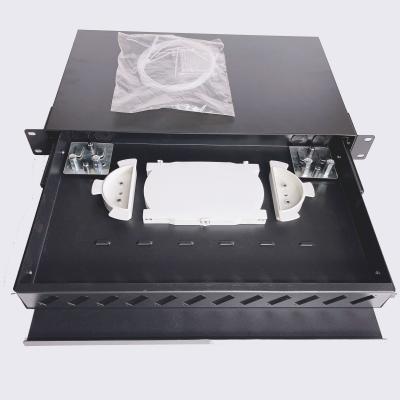 China 1U 12 Ports 19 Inch SC Duplex Fiber Optic Patch Panel with Customized Logo and OEM ODM Service in Cold-Roll Steel for sale