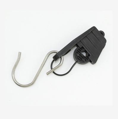 China S Type Anchor Tension Cable Clamp With Hook for Outdoor FTTH Optical Fiber Cable for sale