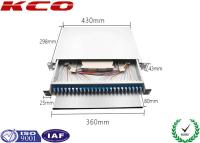 China 48 Cores LC Duplex 1U Drawer Network Termination Box , Rack Mountable Fibre Termination Panel for sale