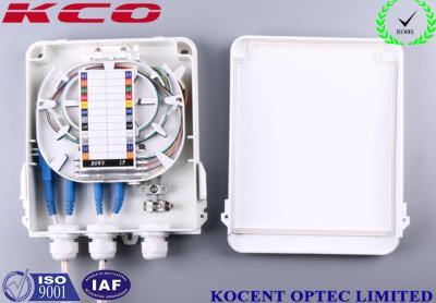 China KCO-FDB-8C Outdoor Waterproof 8 Cores Fiber Optic Splitter Box ABS + PC FTTH FTTB for sale