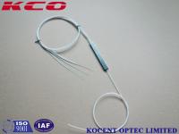 China LSZH Cover 1x4 2x4 Fiber Optic Splitter PLC Splitter with 0.3m Cable Length for sale