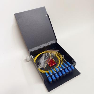 China KCO-FTB-WM08-B Indoor Wall-mounted 8 Ports Fiber Optic Distribution Box for sale