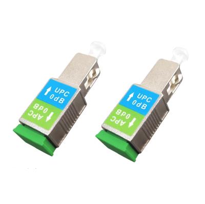 China Singlemode 0dB Male SC/UPC to Female SC/APC Optical Fiber Adapter Connector for sale