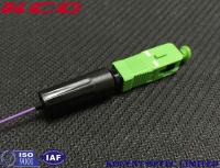 China SC/APC Fiber Optic Fast Connector for 0.9mm Cable with Low Insertion Loss 0.2dB and High Return Loss 50dB for sale