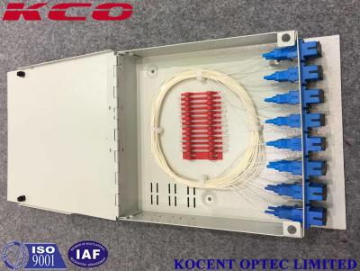 China KCO-FTB16D Wall-mount Fiber Optic Terminal Box 16 Ports For FTTH With SC/APC Adapter And Pigtail for sale