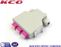 China FTTH GPON Fiber Optic Din Rail Terminal Splice Box OM4 LC 24 Ports KCO-DINRAIL-LC-OM4-24 for sale