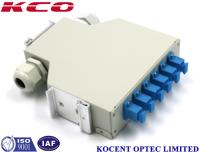 China KCO-DIN-SC-SM-06 Fiber Optic Din Rail Terminal Box Single Mode SC 6 Ports FTTH GPON for sale