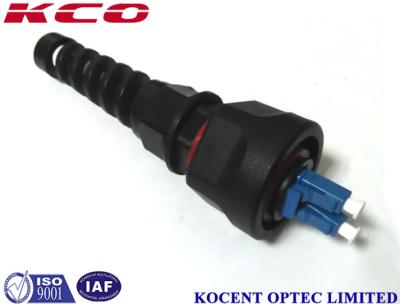 China Single Mode G657A1 LSZH 4.8mm Water-proof Armored Fiber Optic Patch Cord LTE ODVA LC Plug 2 Fibers for sale