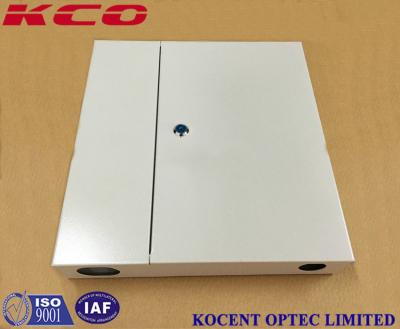 China Wall Mount Fiber Optic Distribution Terminal Box Indoor FTTH FTTB 24port Double Door for sale