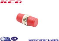 China Red Fibre Optic Adapter FC Metallic Big D Hole , Testing Wavelength 1310nm for sale