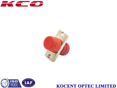 China Metallic FC Oblong Fiber Optic Adapter Simplex with Ceramic Sleeves and Flange for sale