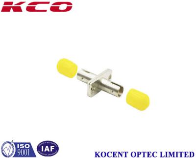 China 0.10dB Repeatability ST Oblong Metallic Fiber Optic Adapter with Ceramic Sleeves and Dust Cap for sale