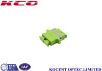 China Green SC/APC Fiber Optic Adapter with 0.10dB Repeatability and Ceramic Sleeves for sale