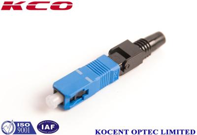 China SC/UPC Fiber Optic Fast Connector with 0.2dB Insertion Loss 55dB Return Loss and No Epoxy or Polishing for Field Assembly for sale