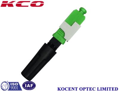 China Green FTTH Solution Fiber Optic Fast Connector SC APC with 55mm and 60mm Lengths for sale