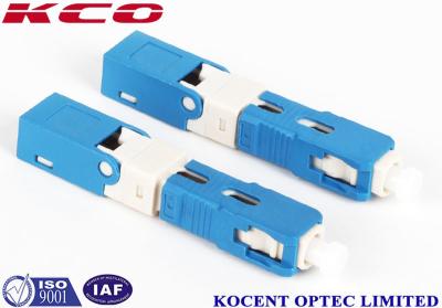 China Blue SC UPC Fiber Optic Fast Connector for 2.0mm and 3.0mm FTTX Solutions for sale