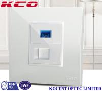 China SC / UPC Simplex Fiber Optic Terminal Box CAT6 Ethernet Fiber Optic Faceplate 86mm​ for sale