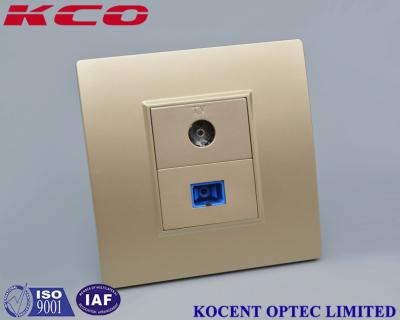 China FTTH CATV Fiber Optic Terminal Box For Fiber CATV Networks Socket Face Plate for sale