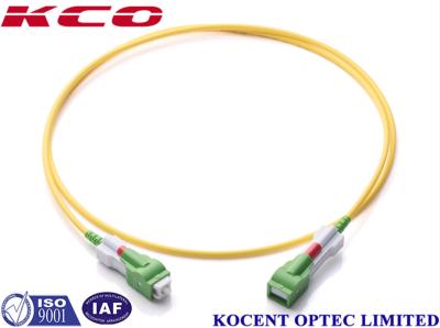 China LSH SC/APC Fiber Optic Patch Cord LSZH PVC FTTH Auto Shutter Connector Anti Rotation Protection for sale