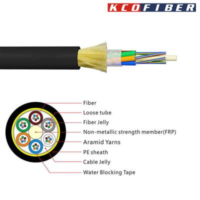 China Outdoor All Dielectric Self Supporting SM G652D 12fo 96fo Fiber Optical Cable ADSS for sale