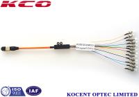 China OM1 62.5 OM2 50/125 MPO-12 to ST Fiber Optic Breakout Cable with Long Lifespan for Multimode Networks for sale