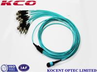 China Stable MPO MTP Patch Cord with 12 ST/UPC Breakout Kits for Multimode OM3 OM4 OM5 and 0.35dB Low Insertion Loss for sale