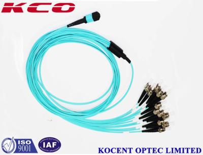 China Stable MPO MTP Patch Cord MPO To 12 ST/UPC Multimode With Break Out Kits for sale