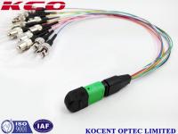 China Stable MPO MTP Patch Cord with 12 ST/UPC Breakout Kits for Multimode OM3 OM4 OM5 and 0.35dB Low Insertion Loss for sale