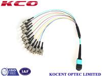 China MPO to LC , MTP To ST Fiber Optic Fan-out Patch Cord 50/125 OM3 OM4 10G 40G 100G 200G for sale