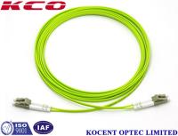 China LC-LC Duplex Multimode OM5 Fiber Optic Patch Cord with 0.35dB Insertion Loss and 60dB Return Loss for sale